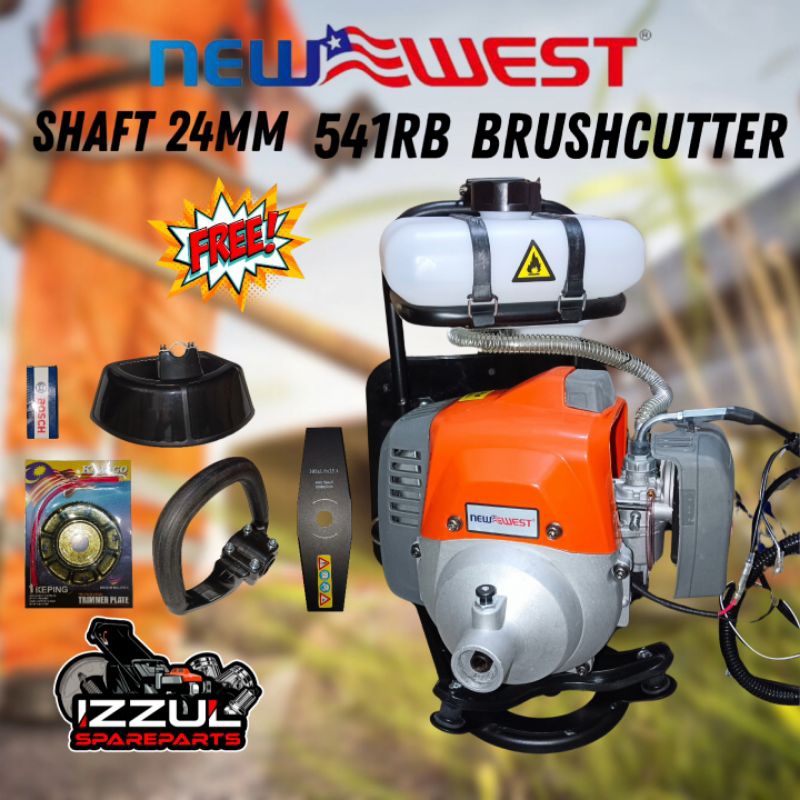 NEW WEST Knapsack Brush Cutter Mesin Rumput Model 541RB Shaft 24mm ...