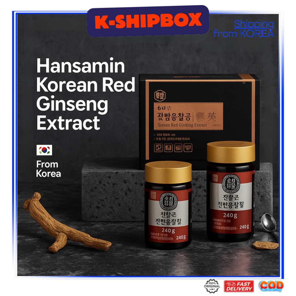 Hansamin Korean Red Ginseng Extract 240g x 2 Bottles | Immune Boost, Energy Vitality, Premium ...