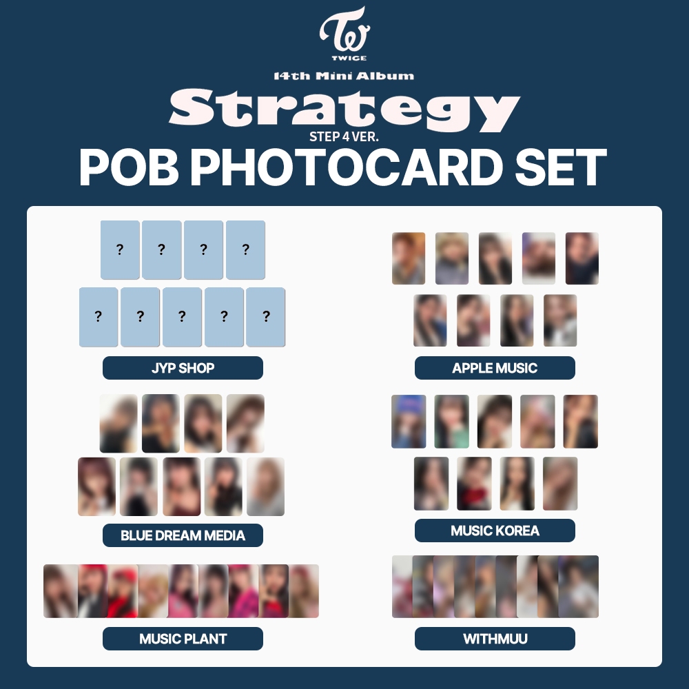 [POB] TWICE 14th Mini Album STRATEGY STEP 4 VER. Official POB Photocard Set | Shopee Malaysia