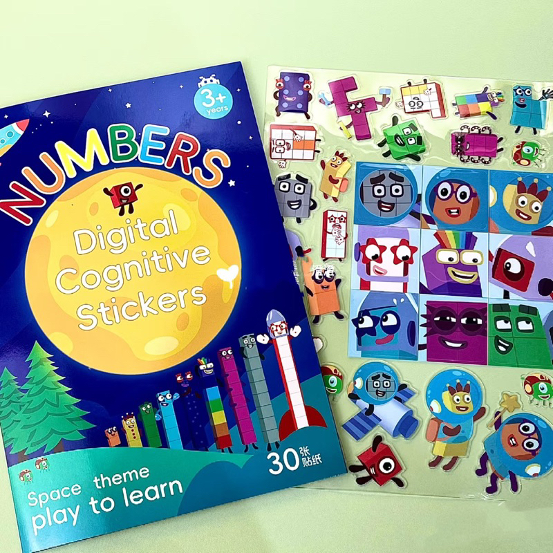 Numberblocks reusable sticker book kids math learning toys | Shopee ...