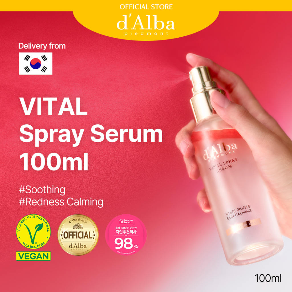[d'Alba] Vital Spray Serum 100ml, Vegan, Premium Mist Serum, Radiant ...