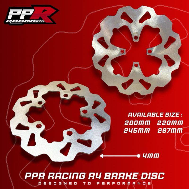 PPR RACING R4 BRAKE DISC 4MM CUTTING GALFER RCB 200M 220MM 245MM 267MM ...