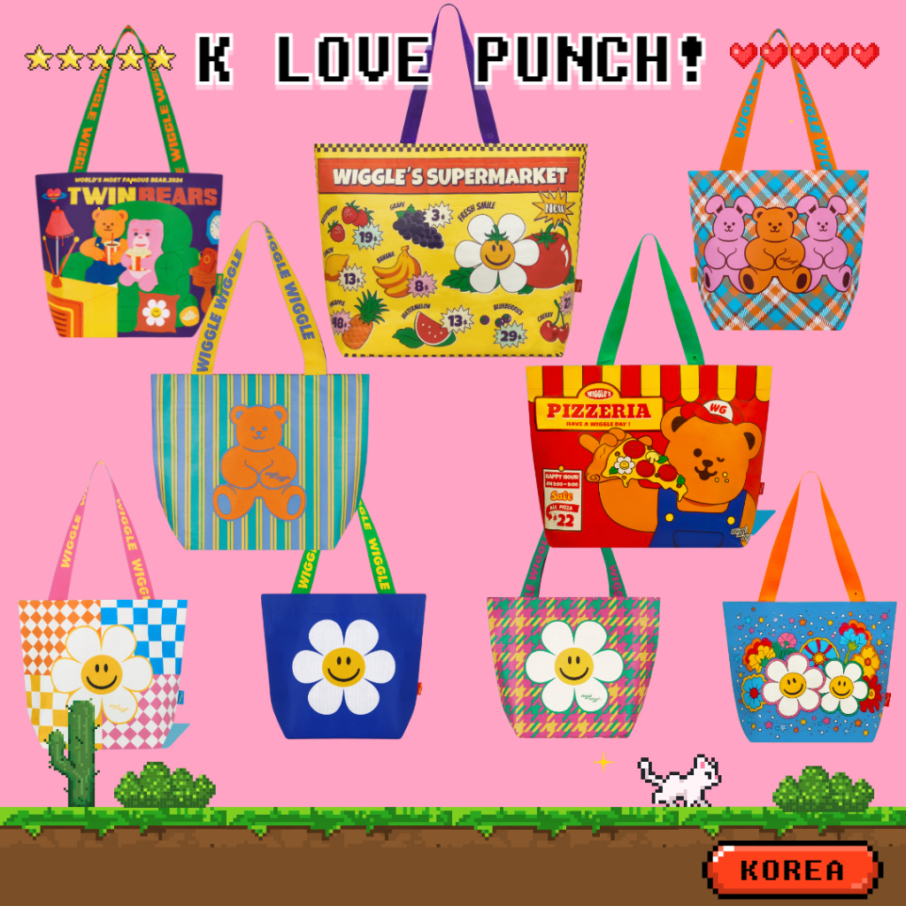 Wiggle wiggle Reusable Shopper Bag (9type) | Wigglewiggle | Shopee Malaysia