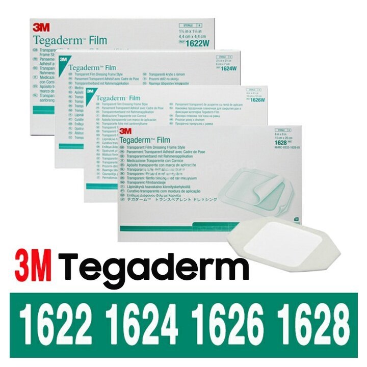 3M Tegaderm Transparent Film Dressing Frame Style 1PCS / 1622W, 1624W ...