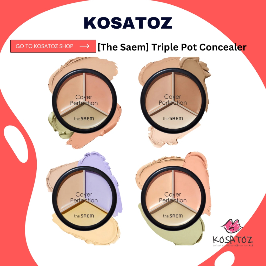 [The Saem] Triple Pot Concealer - Olive Young (7 Colors) | Shopee Malaysia