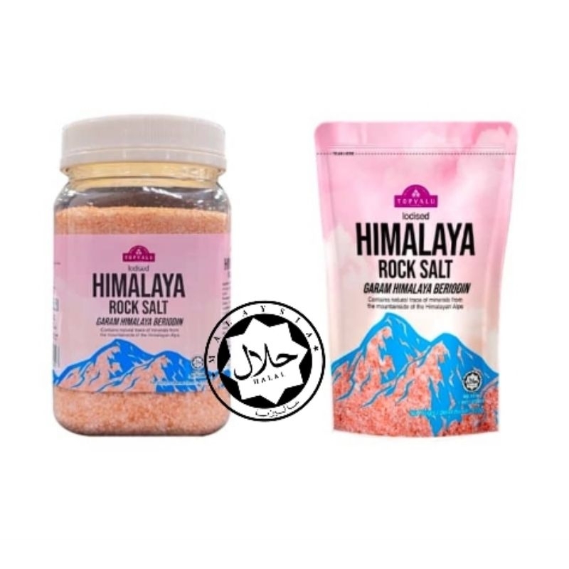 TOPVALU Halal Himalaya Rock Salt in Bottle 400g | Refill 500g | Shopee ...