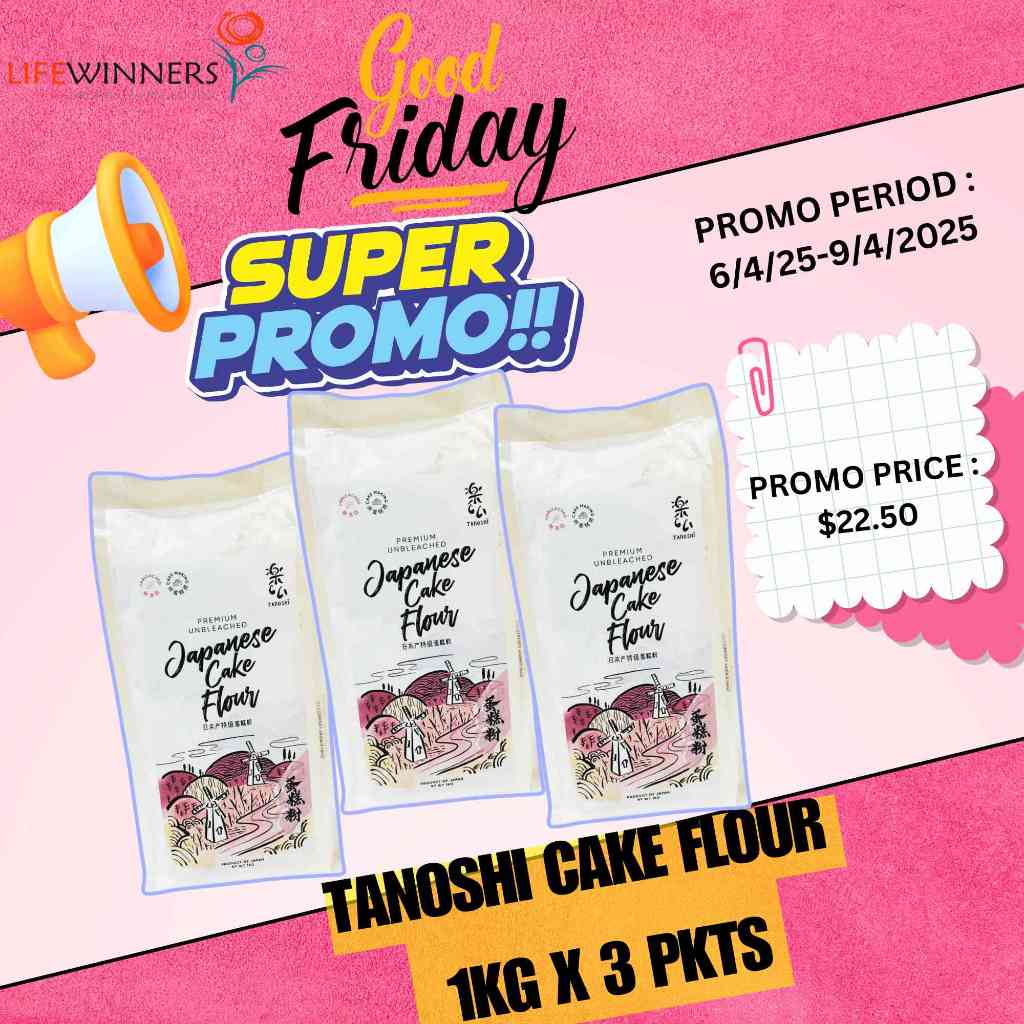 Tanoshi Premium Japanese Cake Flour 3 X 1KG(Exp:01/10/2025) | Shopee ...