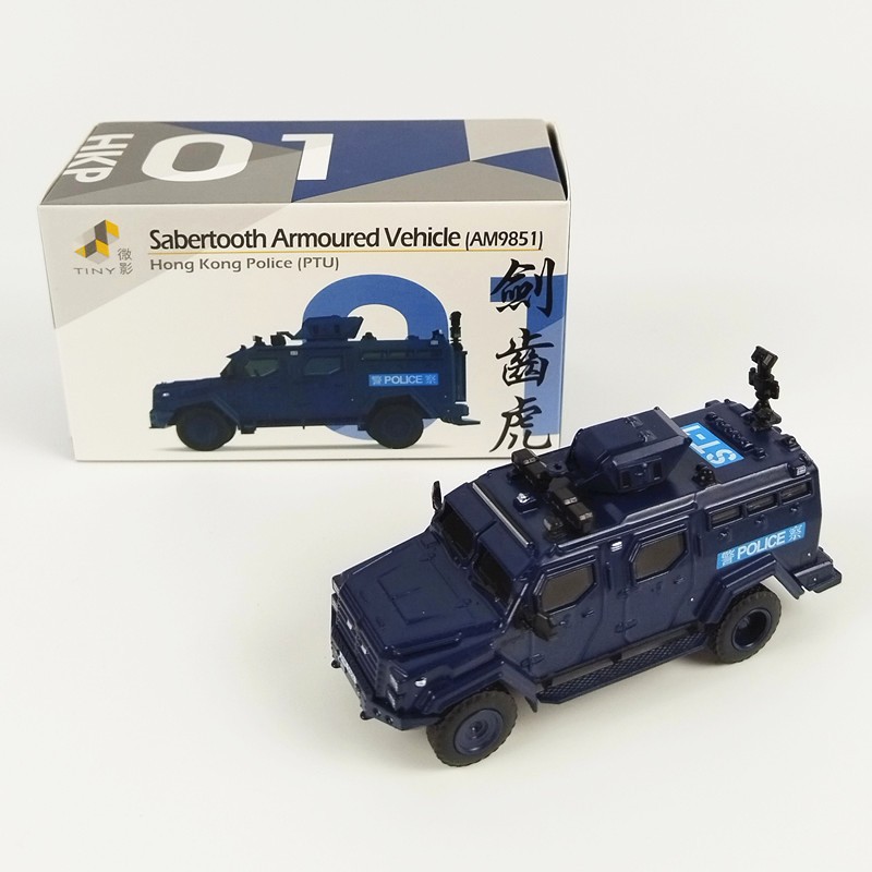 Tiny 01 Honk Kong Police (PTU) Sabertooth Armoured Vehicle Diecast ...