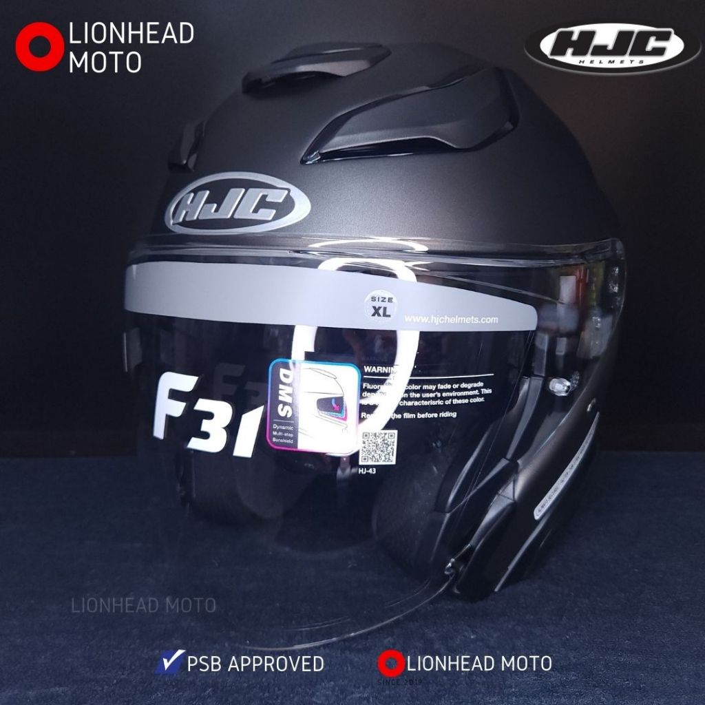 HJC F31 MOTORCYCLE HELMET FIBERGLASS SHELL PSB APPROVED | Shopee Malaysia