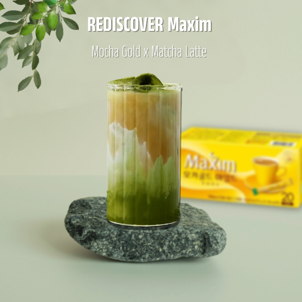 [Korean Coffee] Maxim Mix + Jeju Matcha | Easy Homemade Matcha Latte ...