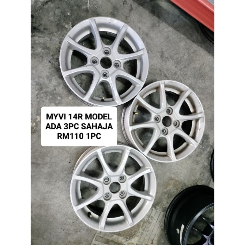 USED SPORT RIM 14 INCH MYVI LAGI BEST MODEL RM110 1PC RIM AXIA BEZZA ...