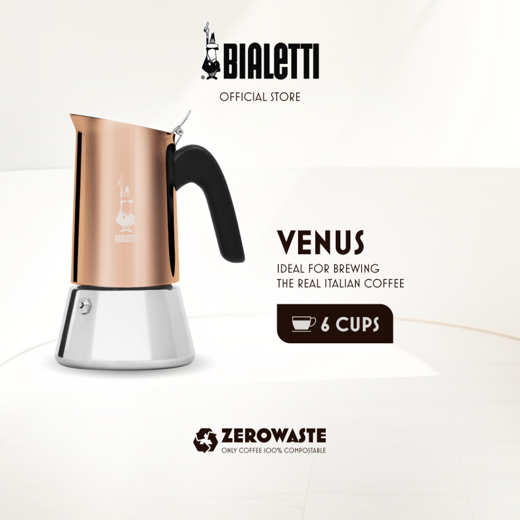 Bialetti Venus Express Copper Colour Coffee Pot Moka Pot Espresso ...
