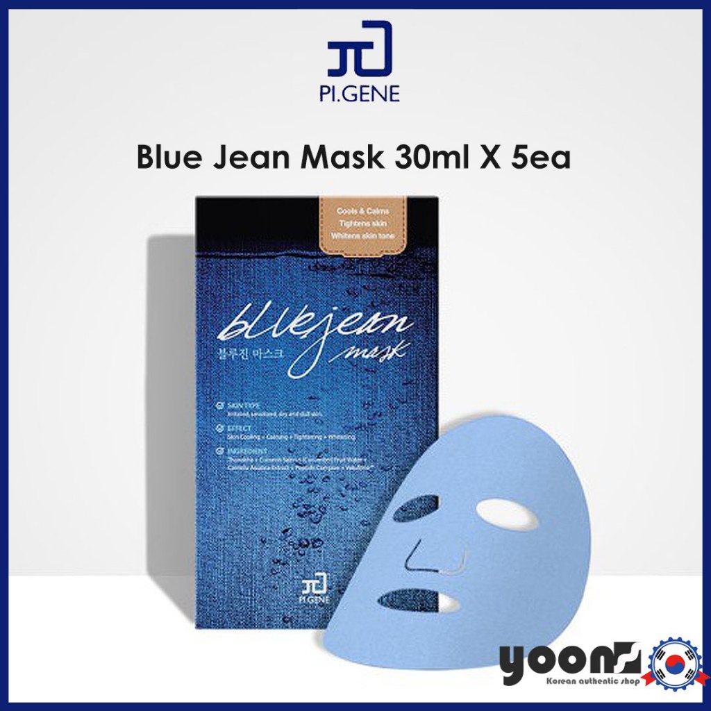 [PI.GENE] Blue Jean Mask 30ml X 5ea_From Korea | Shopee Malaysia