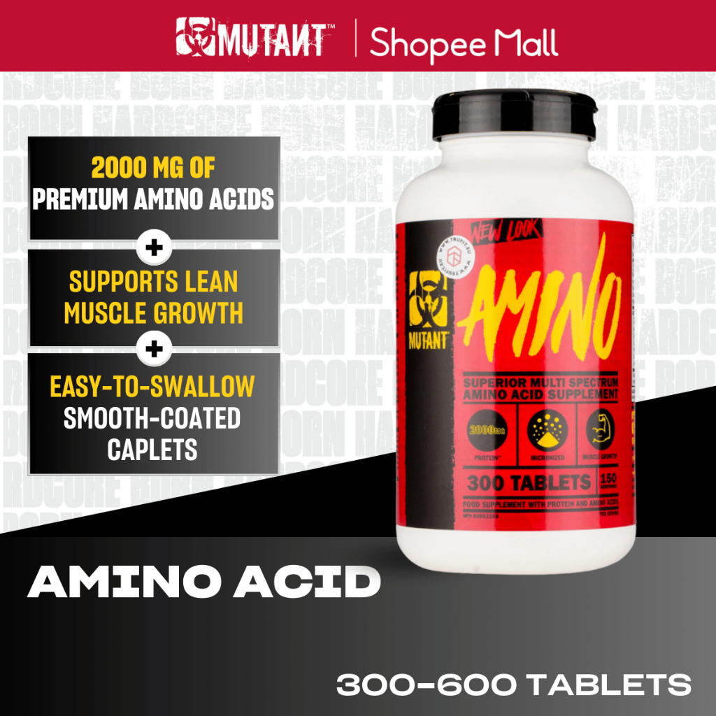 MUTANT AMINO, Amino Acid Supplement, 2000mg Protein, Muscle Growth ...