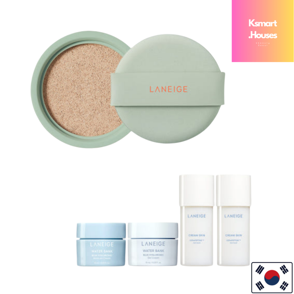 Laneige Neo Cushion_Matte Refill 15g + Water Bank Cream 10m + Water Bank Gel Cream 10ml + Cream ...