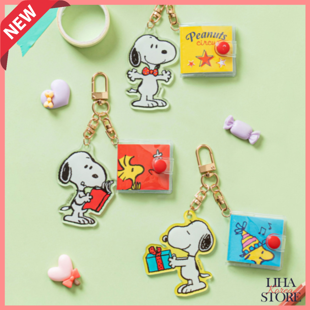 Snoopy Keychains Snoopy Mini Diary Keyring(3Colors) | Shopee Malaysia