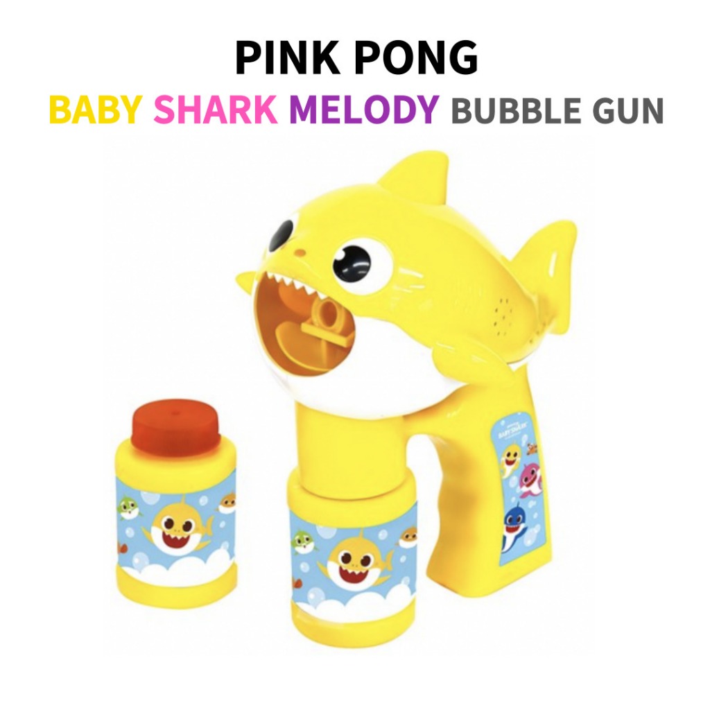 PINKFONG Baby Shark Melody Bubble Gun – Automatic Bubble Machine for ...