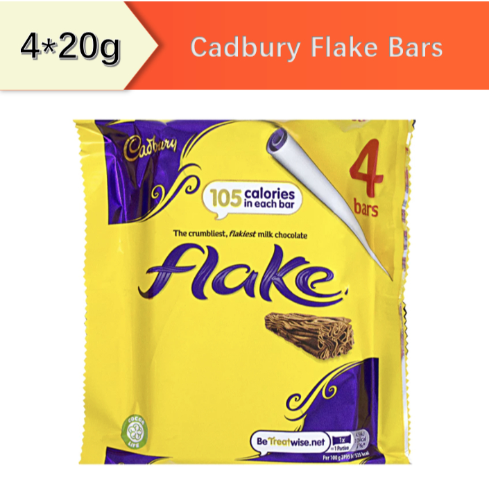 Cadbury Flake Bars - 4x20g | Shopee Malaysia