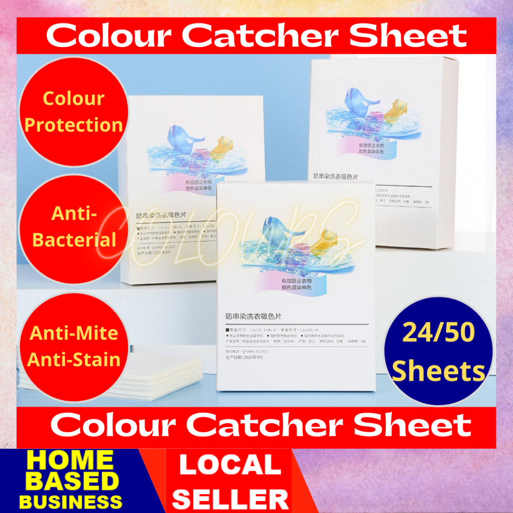 Colour Catcher Colour & Dirts Absorption Laundry Sheet Color Absorber ...