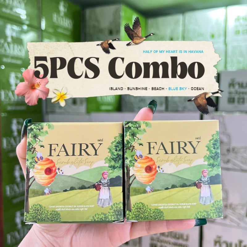 5pcs Combo Fairy Scrub gluta soap Lot 19/20 💚 ORI HQ 💚 | Shopee Malaysia