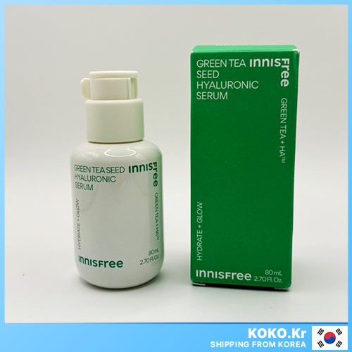 INNISFREE Green Tea Seed Serum 80ml Hyaluronic Acid Intensive Hydrating ...