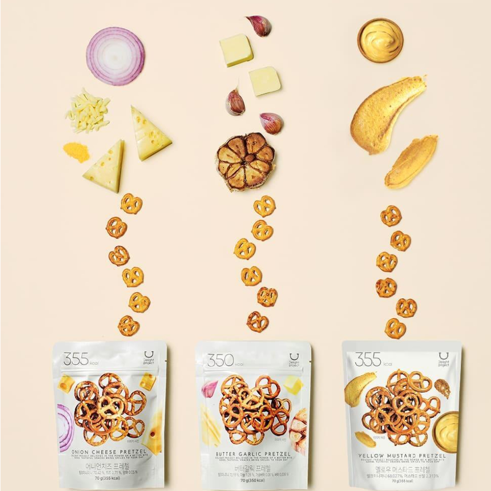 [DELIGHT ]Project Pretzel 70g 3 types,1EA (Onion Cheese/Butter Garlic ...