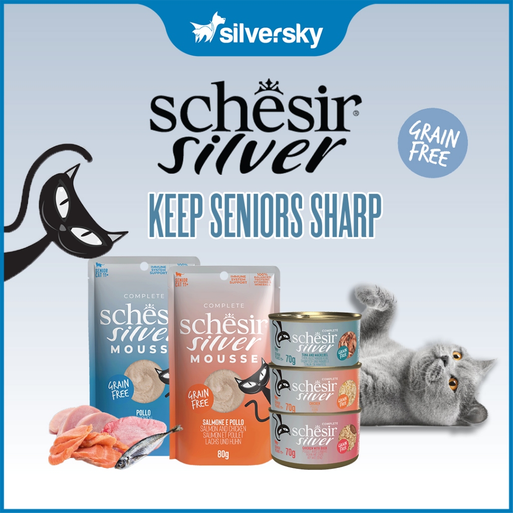 Schesir SILVER Senior Wet Cat Food, Complete & Balanced Diet | Shopee Malaysia