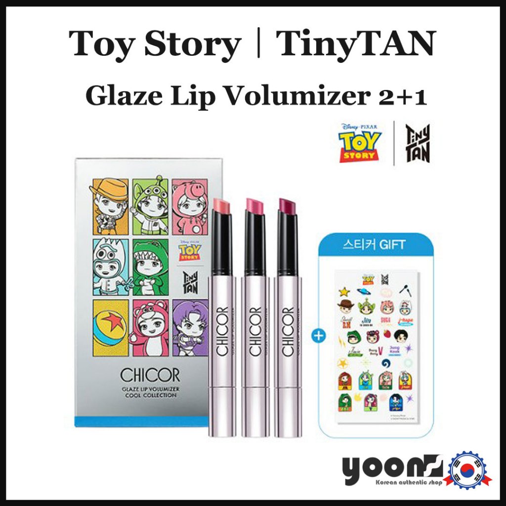 [CHICOR] Toy Story｜TinyTAN Glaze Lip Volumizer 2+1_From Korea | Shopee ...