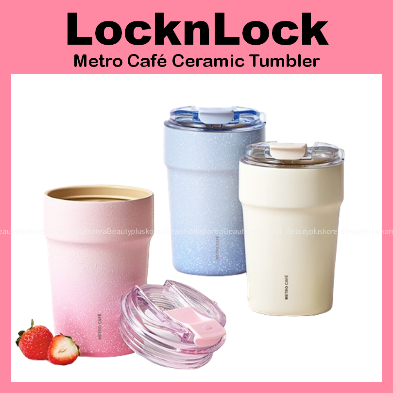 [LocknLock] Metro Cafe Ceramic Tumbler 400ml LHC4356 (Vanilla ...