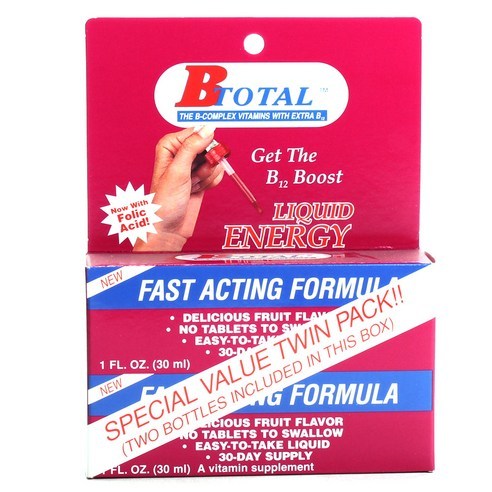Sublingual Products B-Total Liquid Energy Boost Twin Pack, 2 Bottles (1 ...