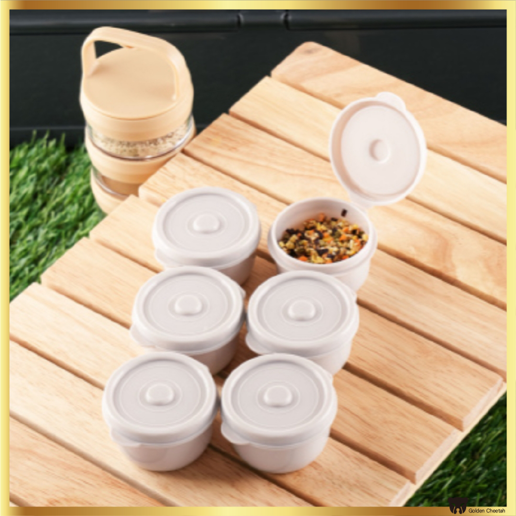 Daiso Korea Portable Seasoning Mini Containers 6pcs Set | Shopee Malaysia