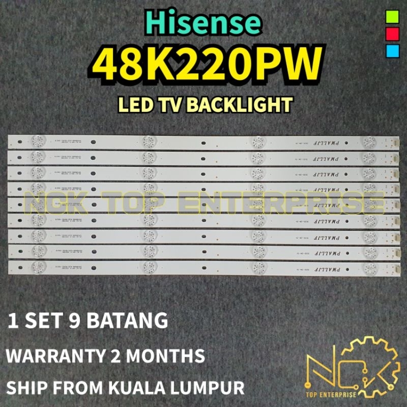 HISENSE 48K220PW TV LED BACKLIGHT BARU / READY STOCK 48K220 | Shopee ...