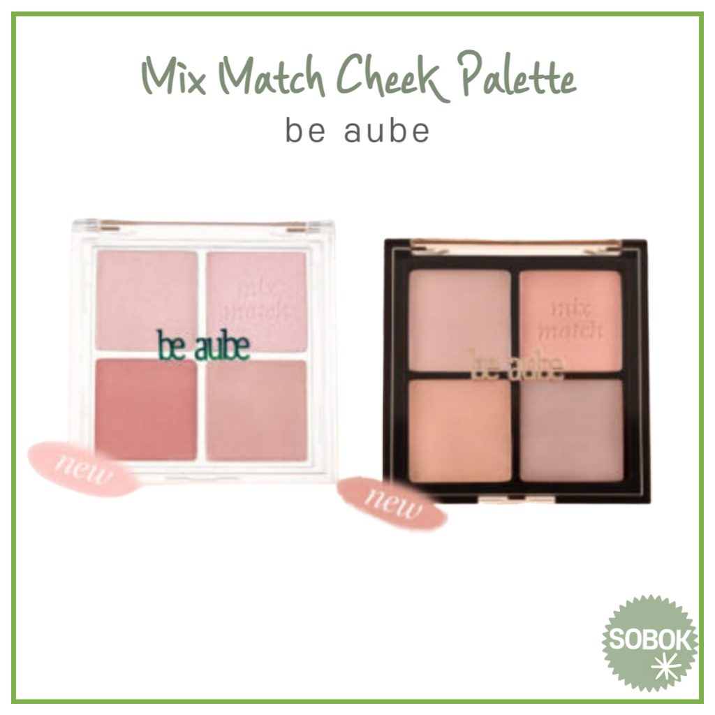 [BE AUBE] Mix Match Cheek Palette 6colors blusher Highlighter | Shopee ...