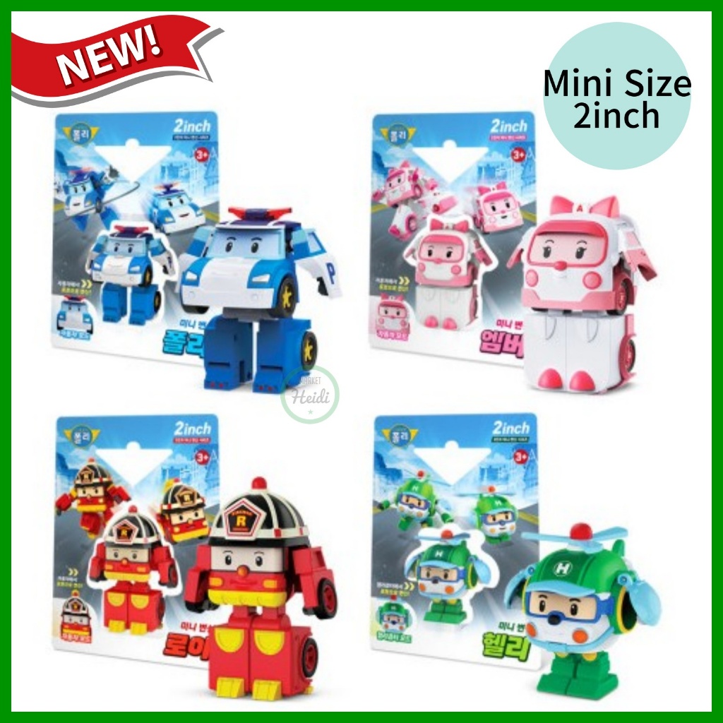 KOREA 🇰🇷 Robocar Poli 2 inch Transfomation Minicar Robot Toy | Shopee ...