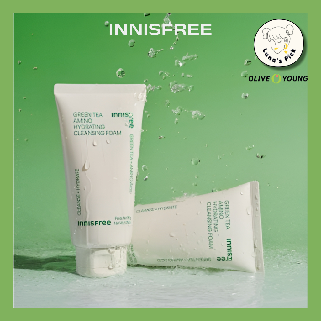 Innisfree Green Tea Amino Hydrating Cleansing Foam 150ml 250ml | Shopee ...
