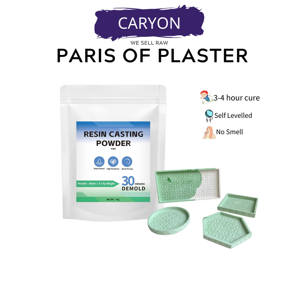 CaryOn Paris Plaster Resin Casting Powder 1kg Premium Quality Fast Set ...