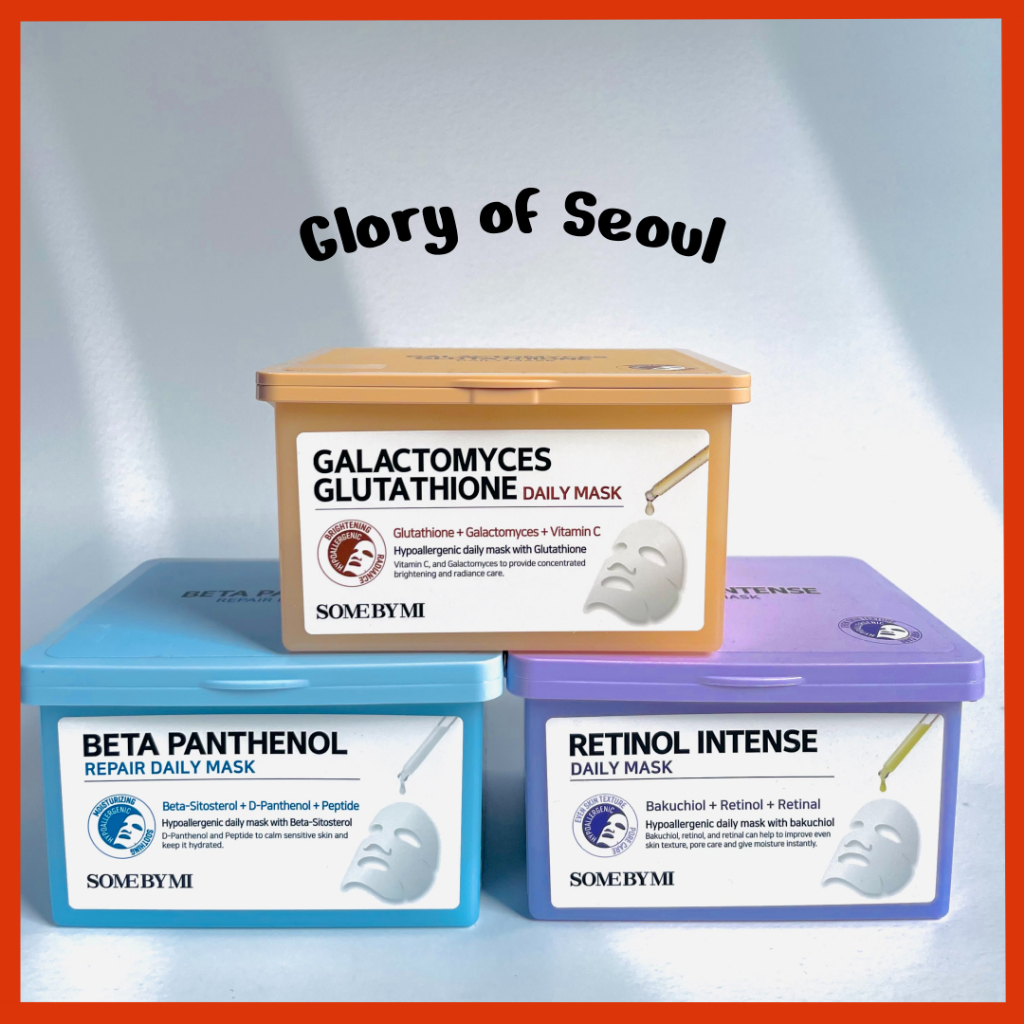 SOME BY MI Daily Mask 3Type(Galactomyces Glutathione/Retinol Intense ...