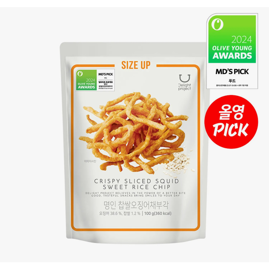 [Delight project] Crispy Sliced Squid Sweet Rice Chip 100g Limited Set | Shopee Malaysia