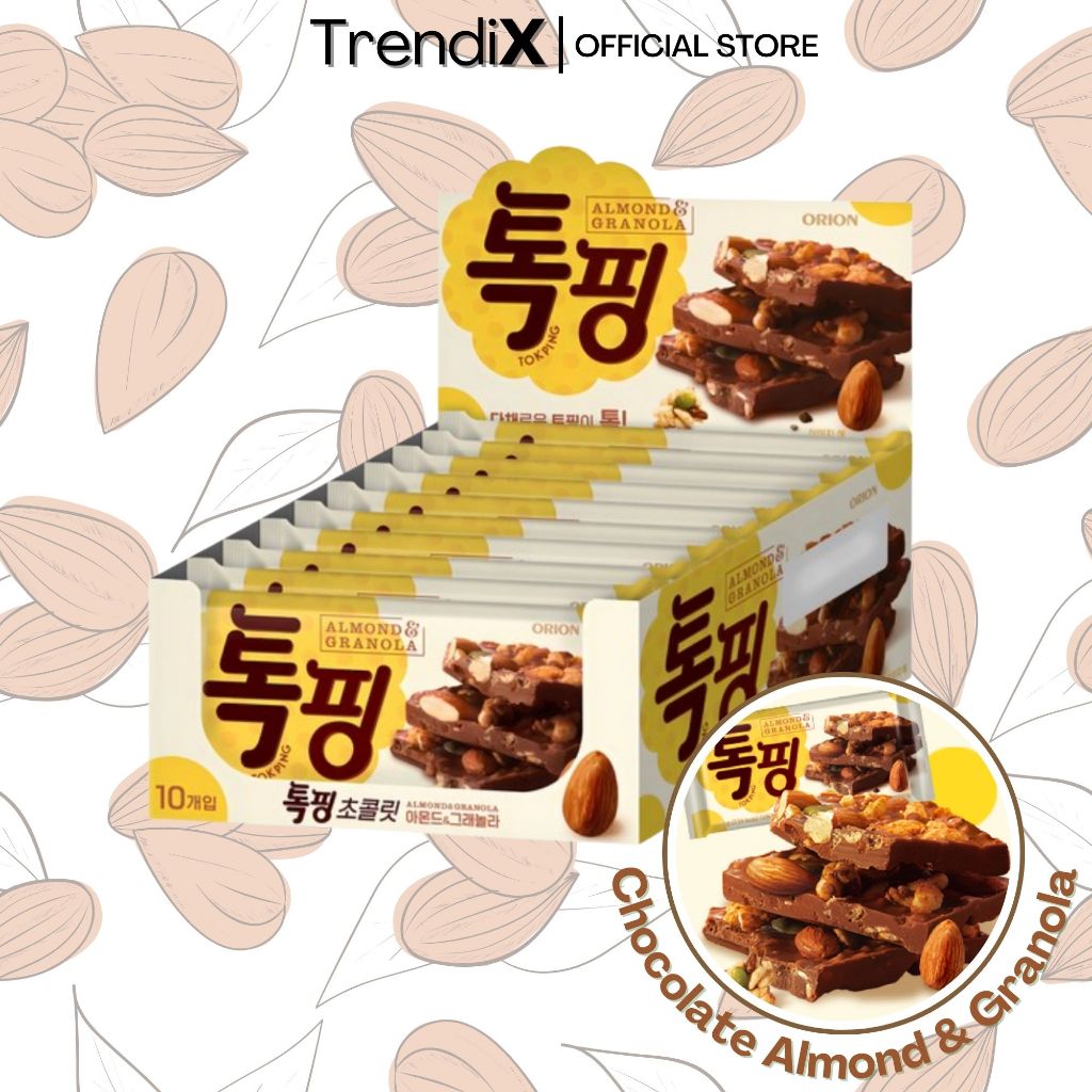 ORION Topping Chocolate Almond & Granola x 10 – Crunchy & Chocolatey ...
