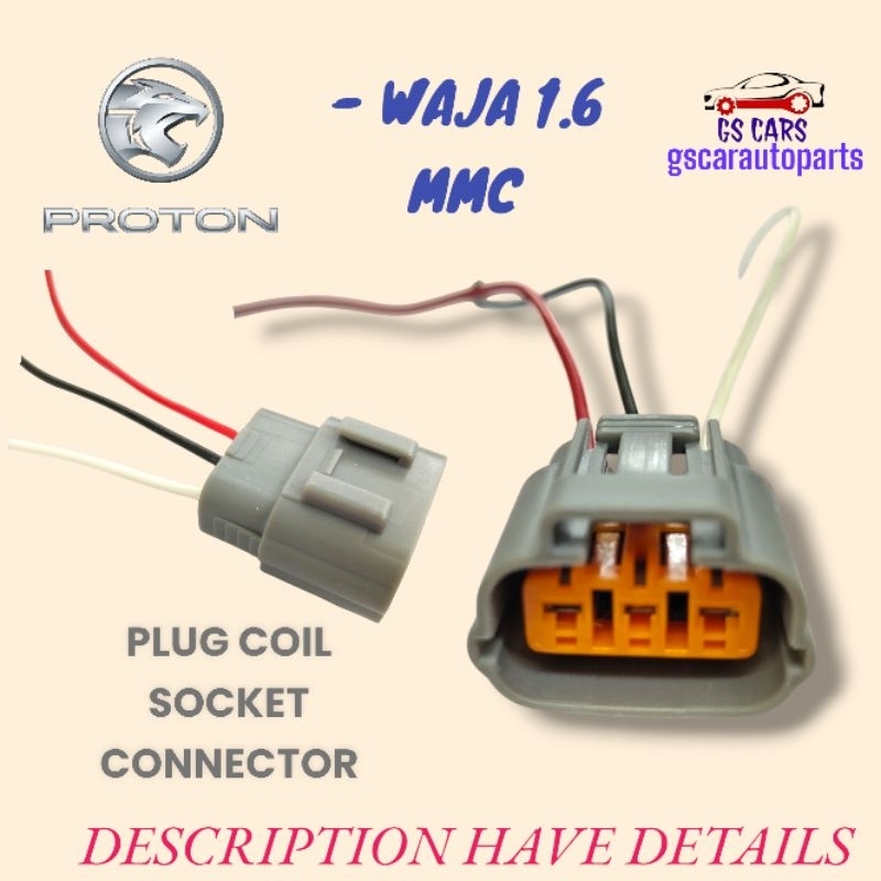 Proton Waja 1.6 Mmc 4g18 Engine Ignition Coil Socket Plug Coil Socket ...
