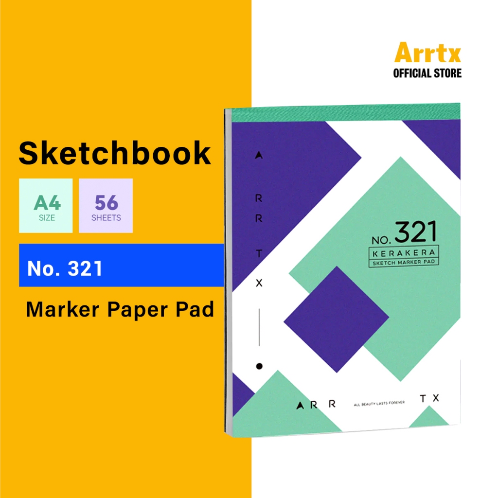 Arrtx A4 Thick Paper Sketchbook 56 Sheets | Shopee Malaysia