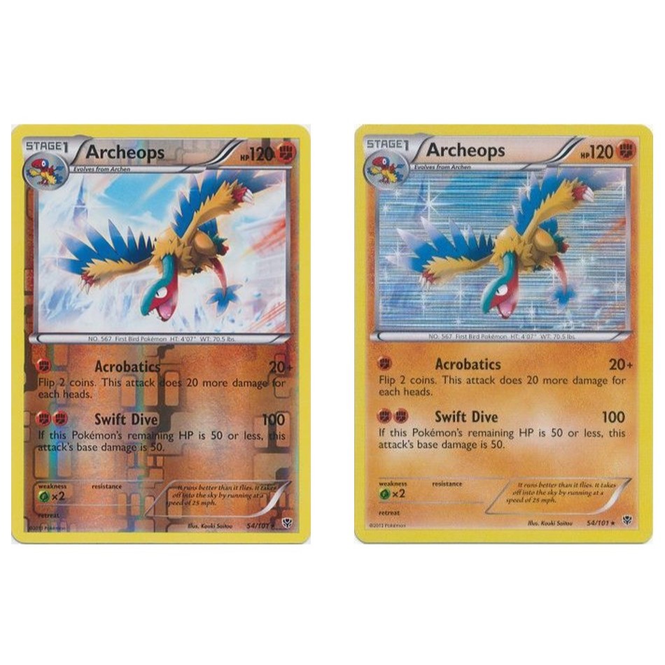 English Pokemon Card Archeops - 54/101 - Holo / Reverse Holo Black ...