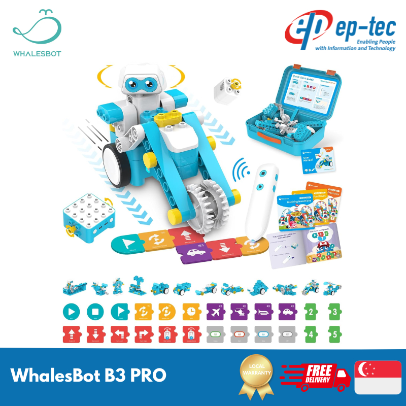 WhalesBot B3 Pro 24-in-1 STEM Card & Pen Coding Robot Kit STEM ...