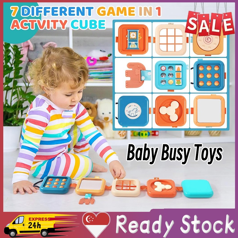 SG Baby Busy Board Montessori Toys 8 Various Learning Activities For 1 ...