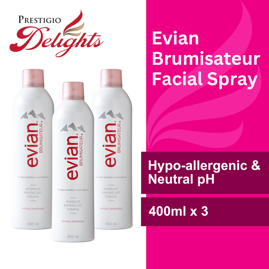 Evian Brumisateur Facial Spray 400ml Bundle of 3 | Shopee Malaysia
