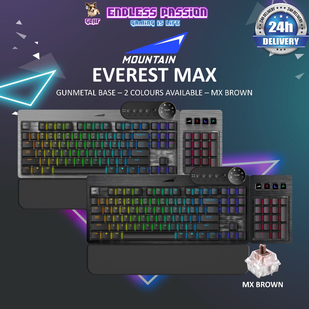 MOUNTAIN Everest Max Mechanical RGB Gaming Keyboard - Modular ...