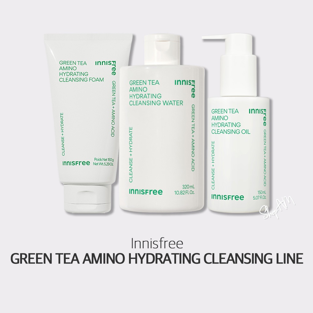 BoxPacking [INNISFREE] Green Tea Amino Hydrating Cleansing Foam, Oil ...