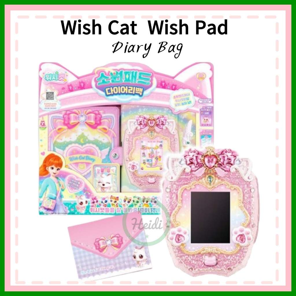 KOREA 🇰🇷 WISHCAT Wish Pad Toy / wish cat girl's toy / (Diary Bag Toy ...