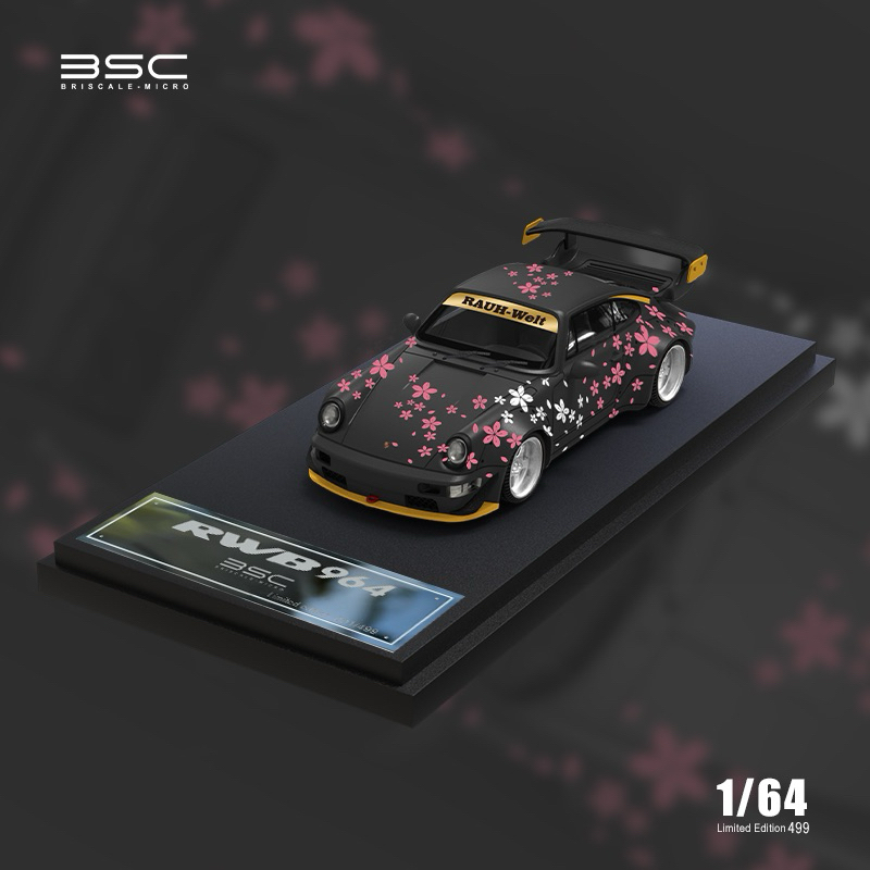 BSC 1/64 Porsche RWB964 - Sakura (Matt Black) | Shopee Malaysia