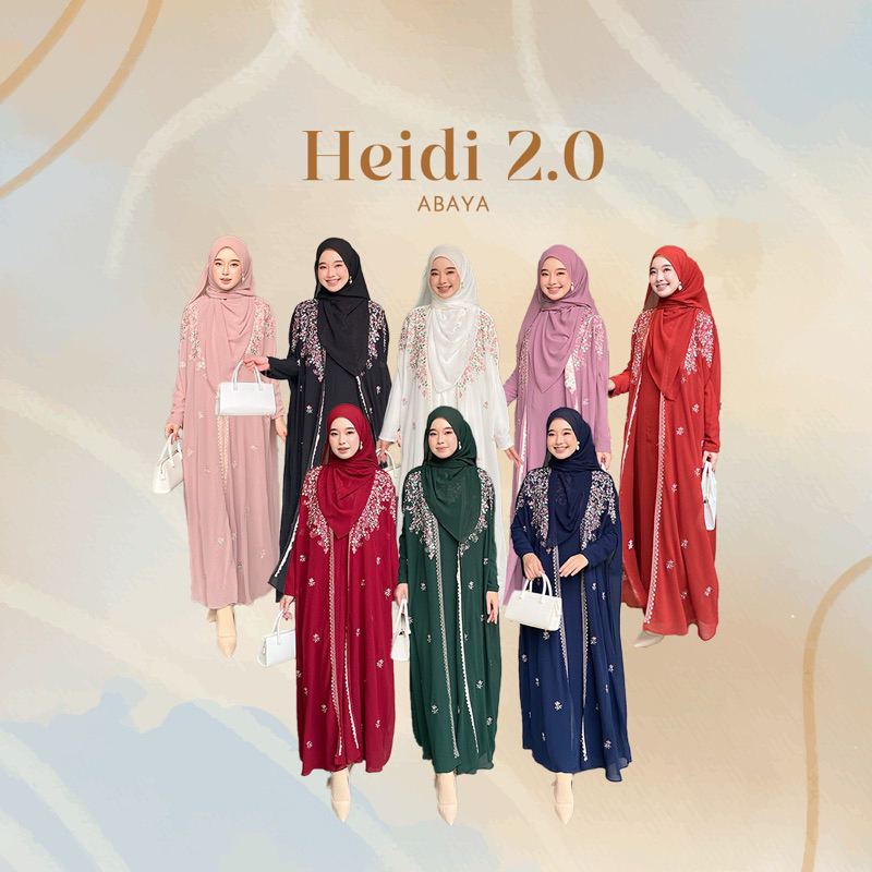 RAYA 2025 SERIES Rayyan Haya’ Heidi Abaya 2.0 Embroidery Chiffon Full ...